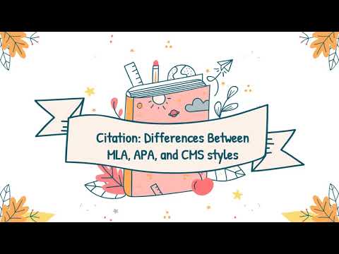 Differences Between MLA, APA, and CMS styles