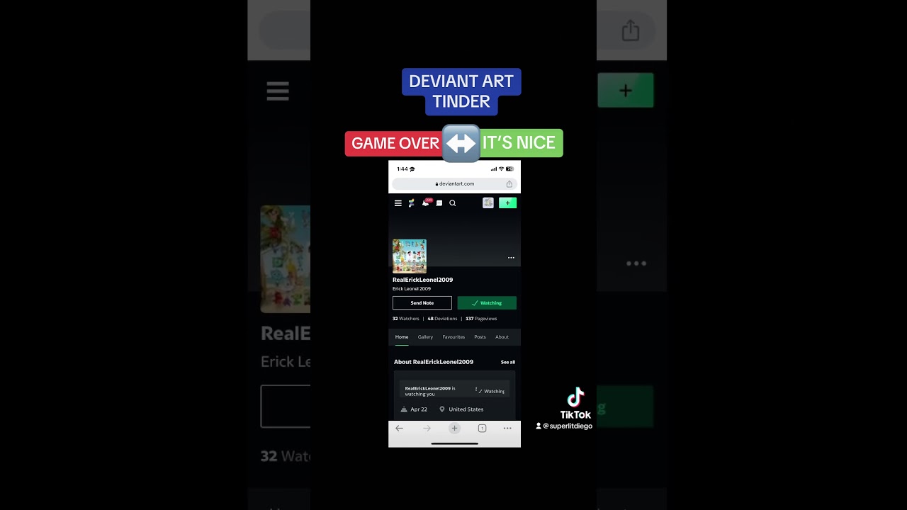 DEVIANT ART TINDER #shorts