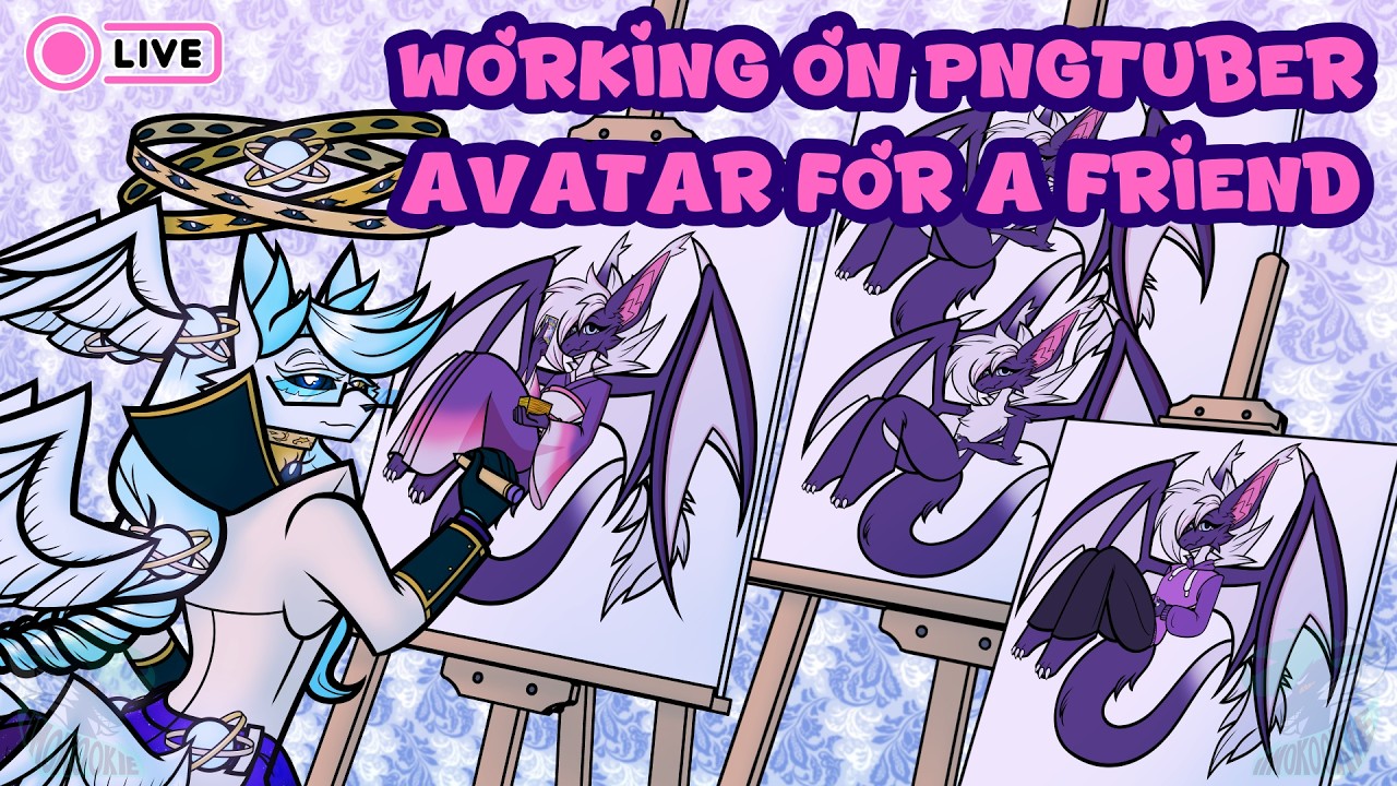 🎨🌺 Chatting & drawing on a PNGtuber avatar for a friend 🌺🎨