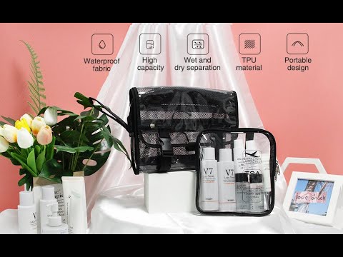 Relavel Clear Hanging Travel Toiletry Bag with TSA Approved