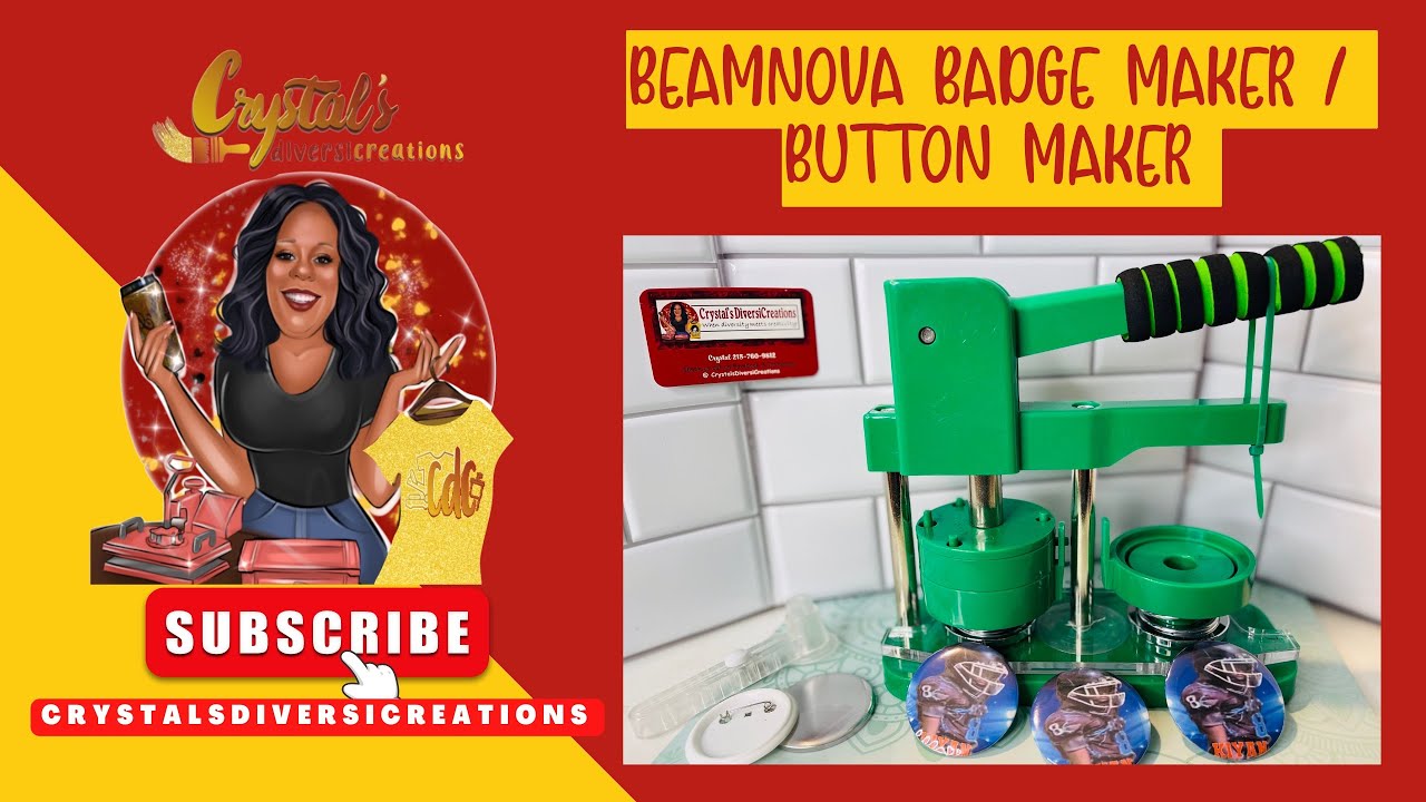 BEAMNOVA Badge Maker / Button Maker Unboxing and First Button