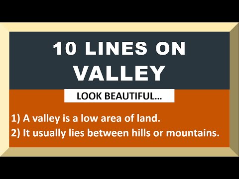 10 Lines on Valley in English | Few Lines on Valley | About Valley in English