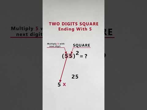 55 Square trick II Mendakuduru #shorts #maths #squaretrick