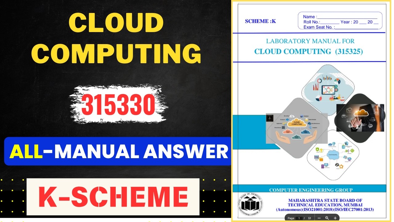 Cloud Computing | manual answer | k scheme Msbte | 3rd| 5th semester 315325 | cloud computing 315325