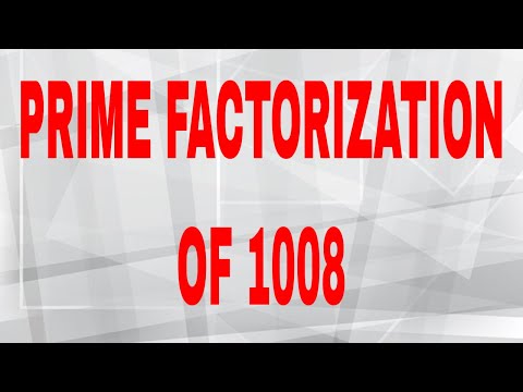 Prime factorization of 1008|Prime factors