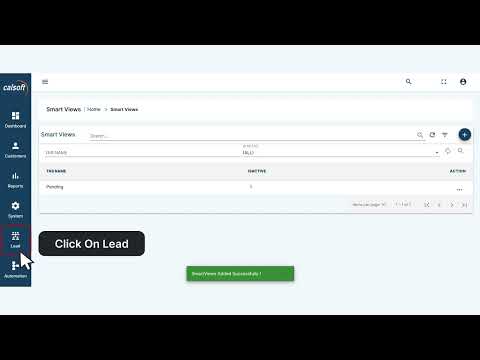 Where do they see the added Smart View list in calsoft crm 3.0