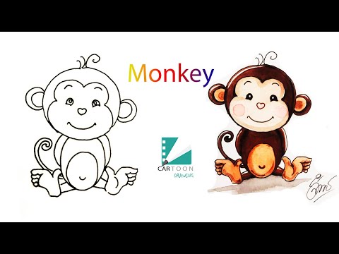 Cartoon Drawing - How to Draw a Monkey