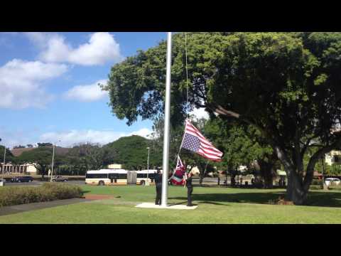 DPS lowers upside-down flag