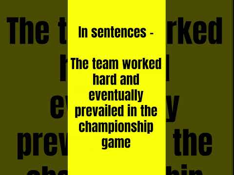 Prevail Meaning || #youtubeshorts #learnenglishwithnormalaadmi #shorts #prevail