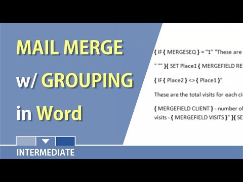 Mail Merge in Word with Grouping records by Chris Menard