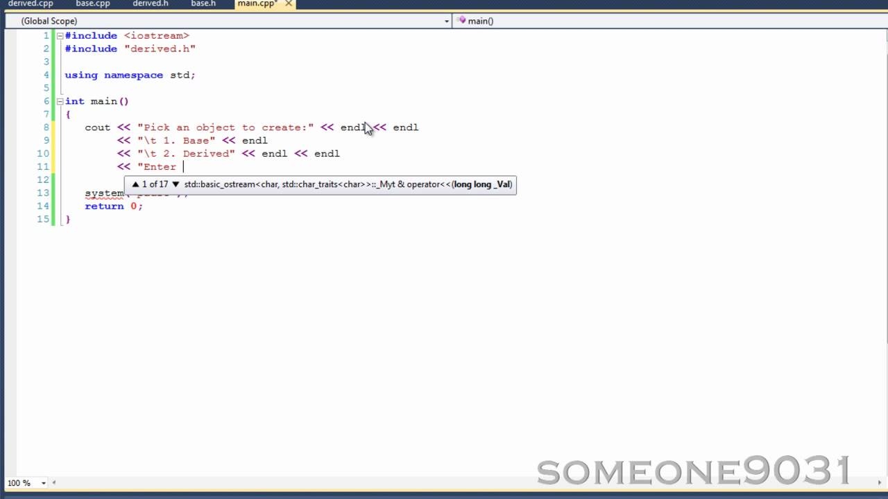 C++ NOOB TO PRO-TUTORIAL 49-INHERITANCE (BASE CLASS POINTERS)