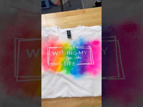 Tie dye shirts using vinyl as a stencil! #cricutprojects #cricutideas #cricut