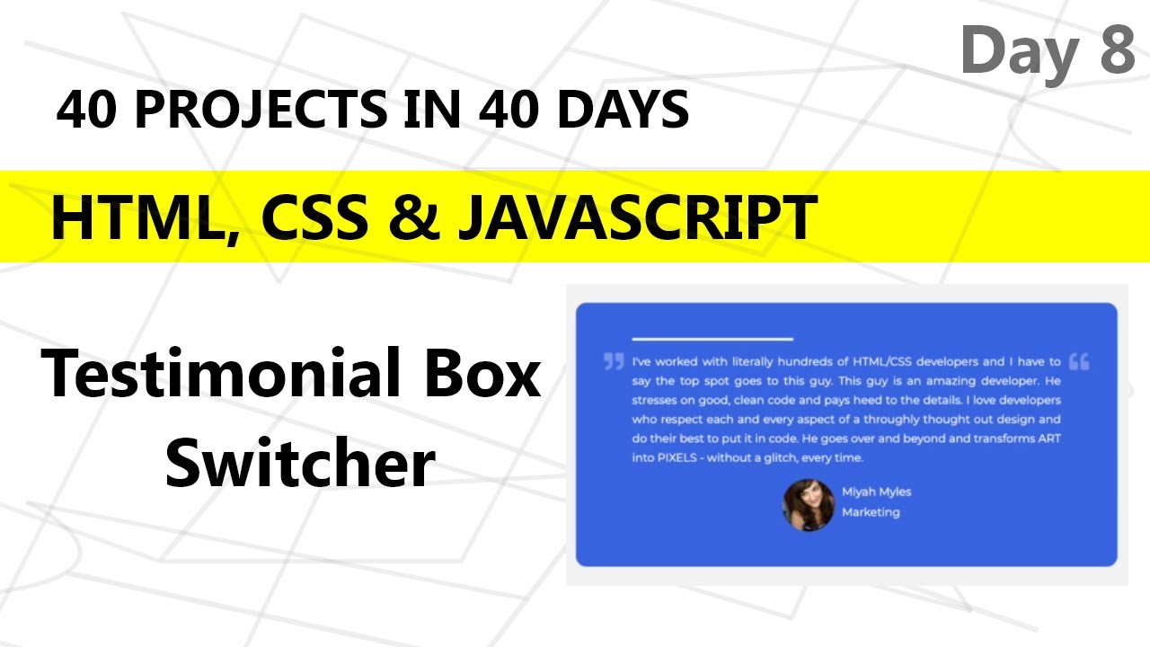 How To Make Testimonial Slider Using HTML CSS JavaScript Funycoder #funycoder