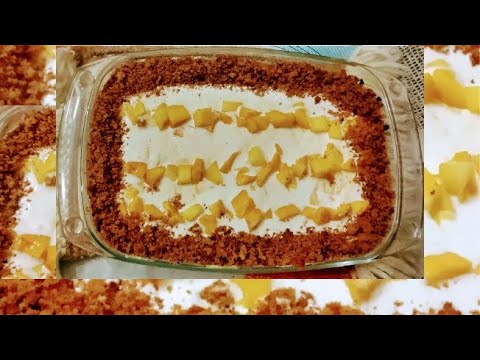 Easy, quick and healthy mongo delight/mango and cake delight recipe by RS Collection.