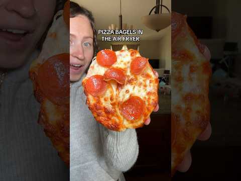 air fryer pizza bagels will be your new favorite meal #airfryer #pizza #foodhacks
