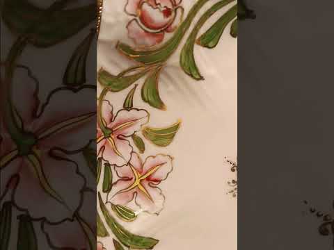 1918 Nippon Hand Painted Porcelain Moriage & Gilt raised beading by Morimura Brothers 9.5 "
