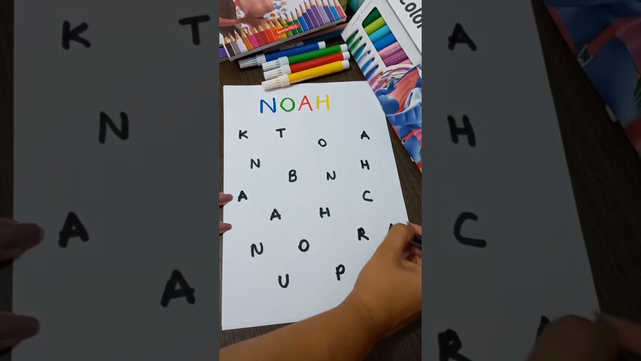 Atividade para trabalhar as letras,.cores e nome da criança de forma lúdica