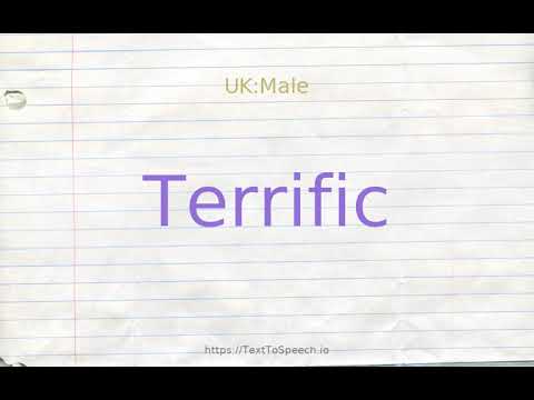 How to pronounce terrific