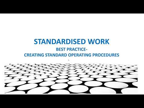 Best Practice-Creating Standard Operating Procedures
