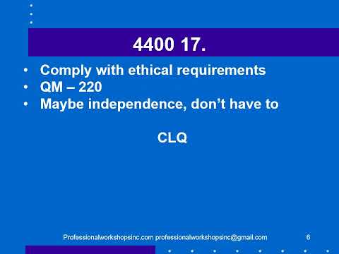 Agreed upon procedures 4400
