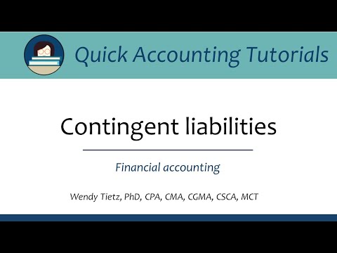 Contingent liabilities: Financial accounting