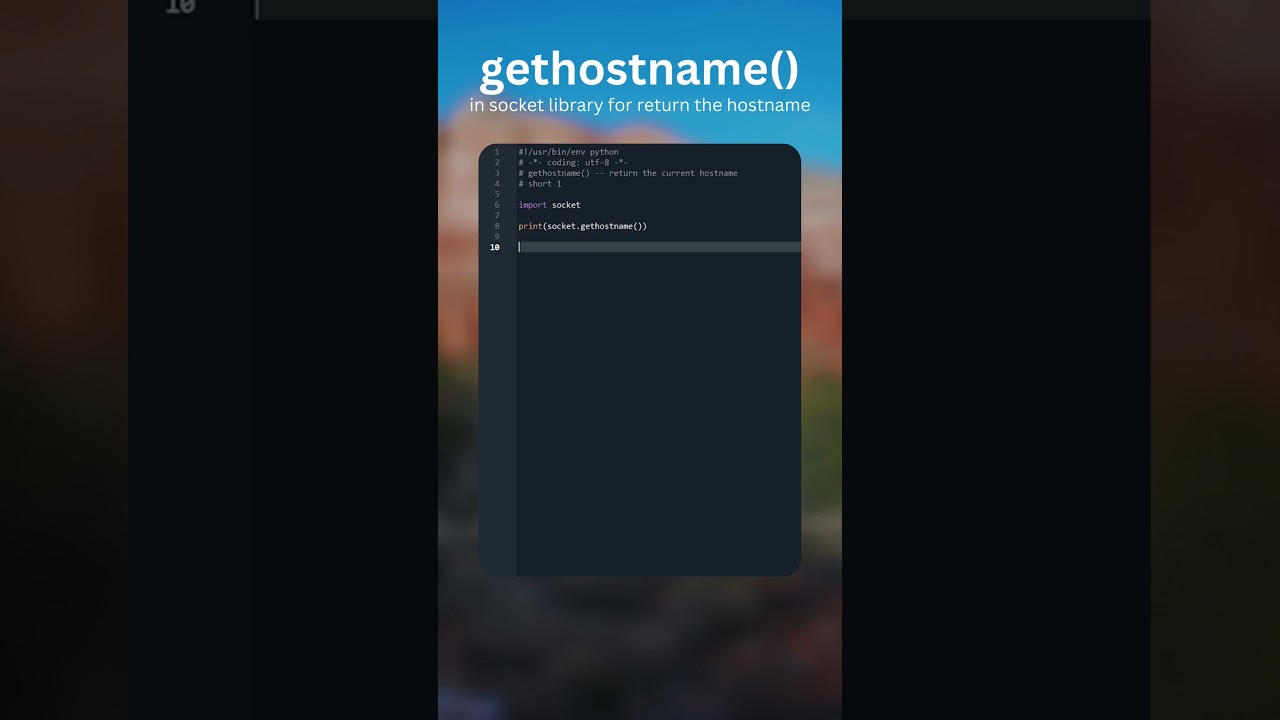 python socket - gethostname()