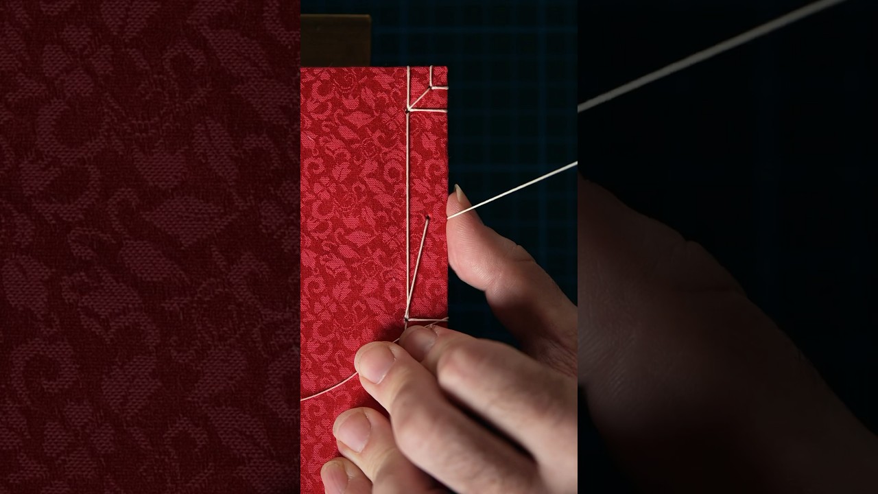 Japanese Hemp Leaf Binding #bookbinding #booktube #tutorial #diy #handmade #art #sewing
