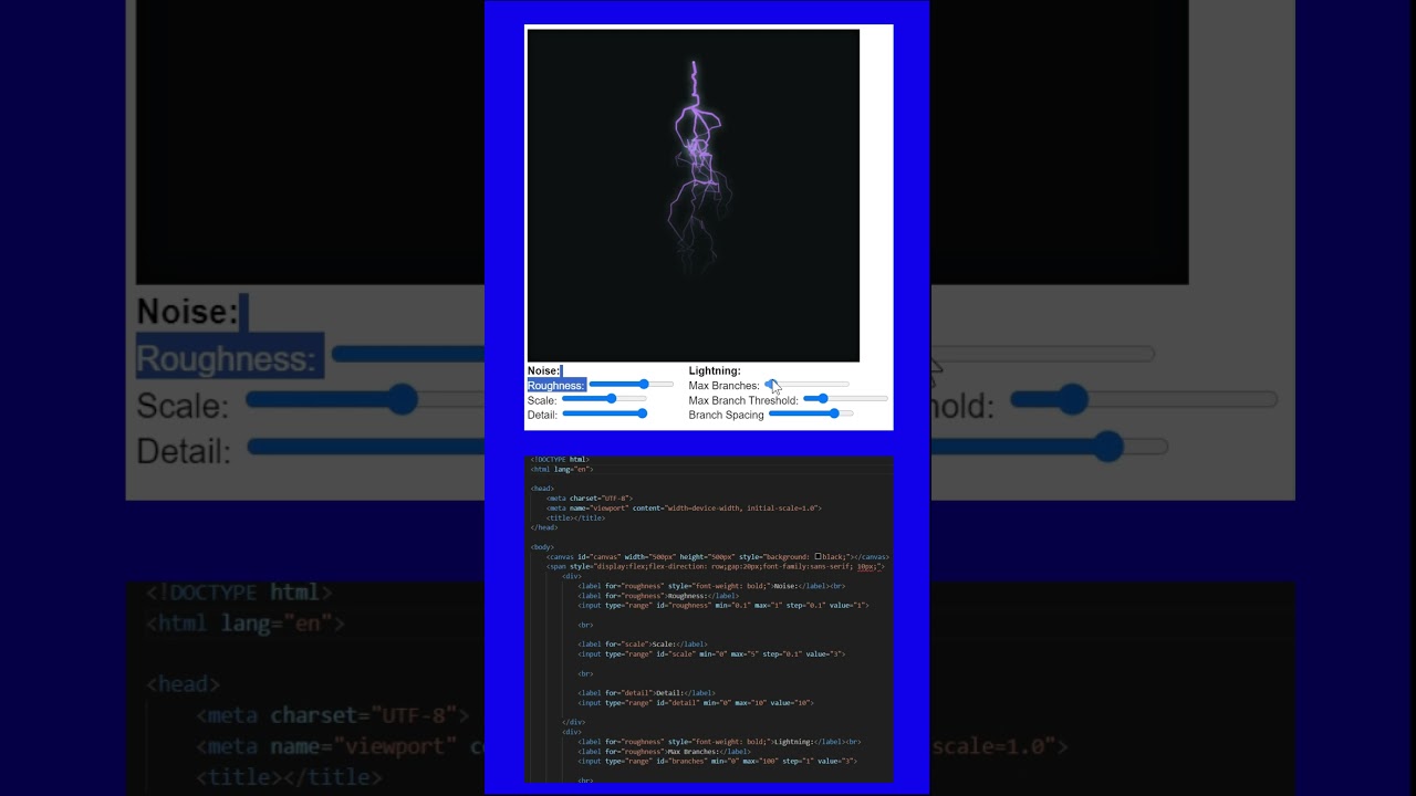 Creating Lightning Effect in JavaScript
