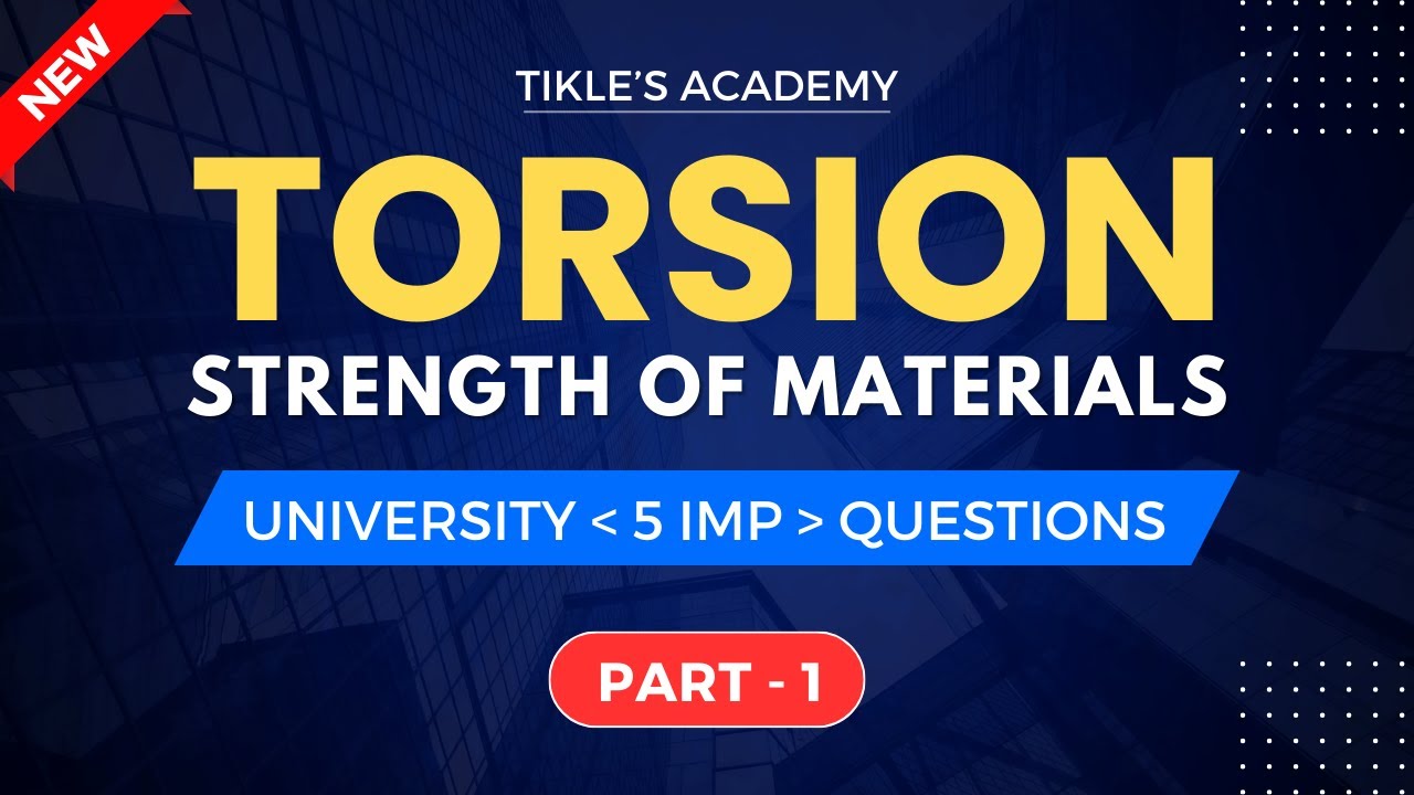 TORSION IN STRENGTH OF MATERIALS 5 SOLVED PROBLEMS (PART 1)