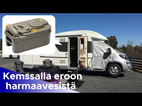 Harmaaveden tyhjennys kemssa-kasetilla