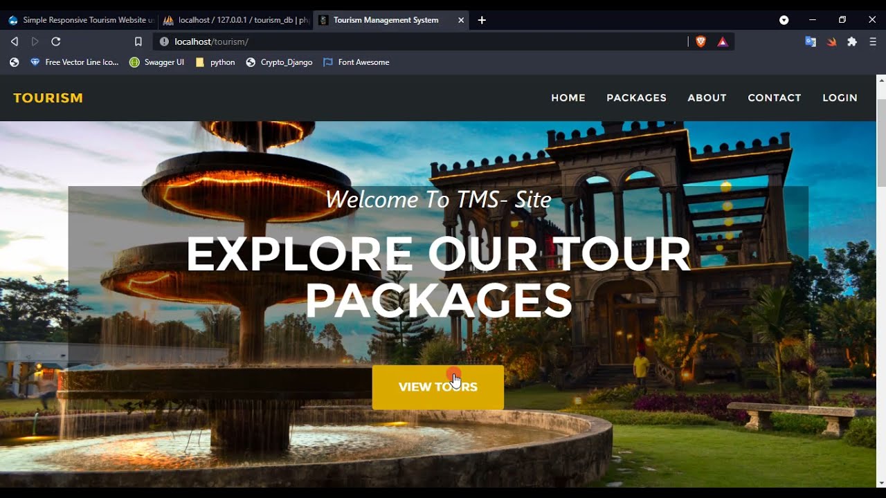 Simple Tourism Website using PHP DEMO