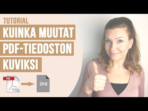 Kuinka muutat pdf-tiedoston kuviksi