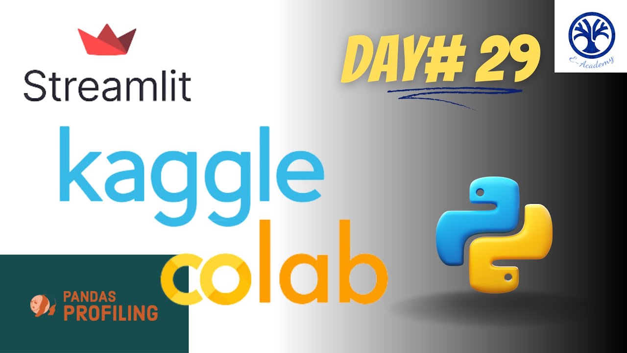 Streamlit + Google Colab + Kaggle with Python | Day:29 Machine Learning course from Novice to Pro