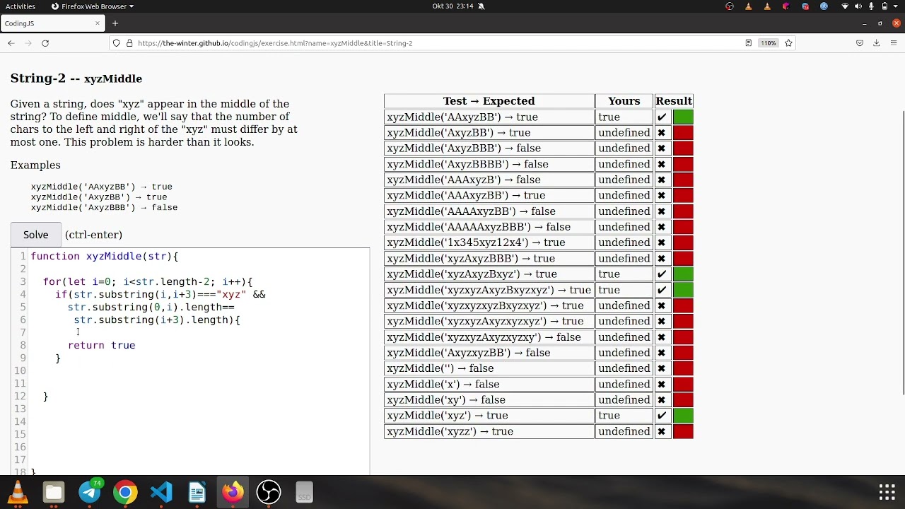 CodingJS(CodingBat)  String-2 --xyzMiddle   Javascript solution