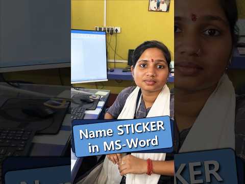Making Name Stickers in MS-Word #shorts #msword #word #wordtricks #wordtutorial #words