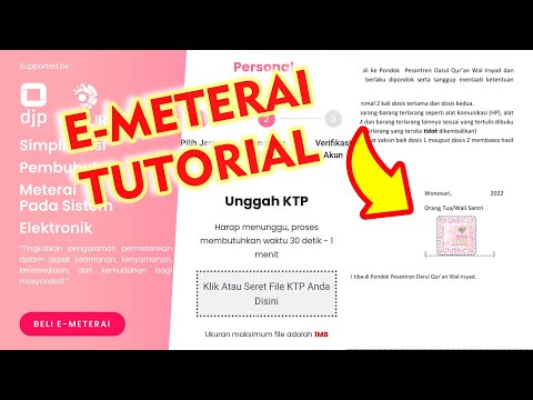 Cara Membeli e-meterai (meterai elektronik) & Memasang ke Dokumen #tutorial