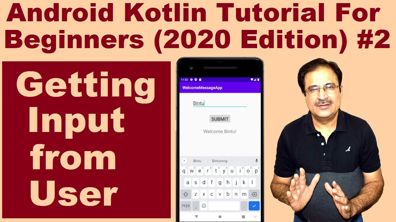 How to Get Input from User in Android Studio | Android Kotlin Tutorial #2