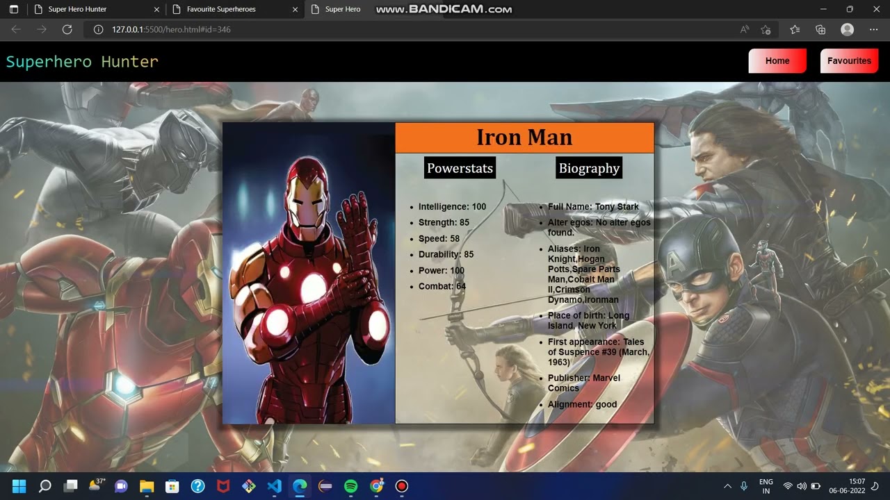 Super Hero Hunter using Js #javascript #javaprogramming