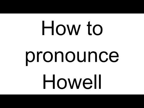 How to Pronounce Howell (English)
