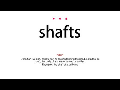 How to pronounce shafts - Vocab Today