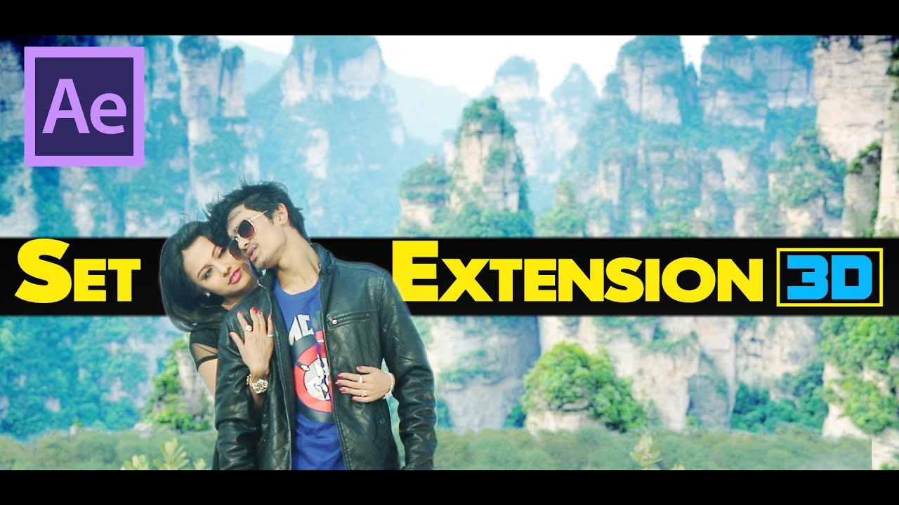 After Effect Tutorial || 3D Set Extension  & Background Changing