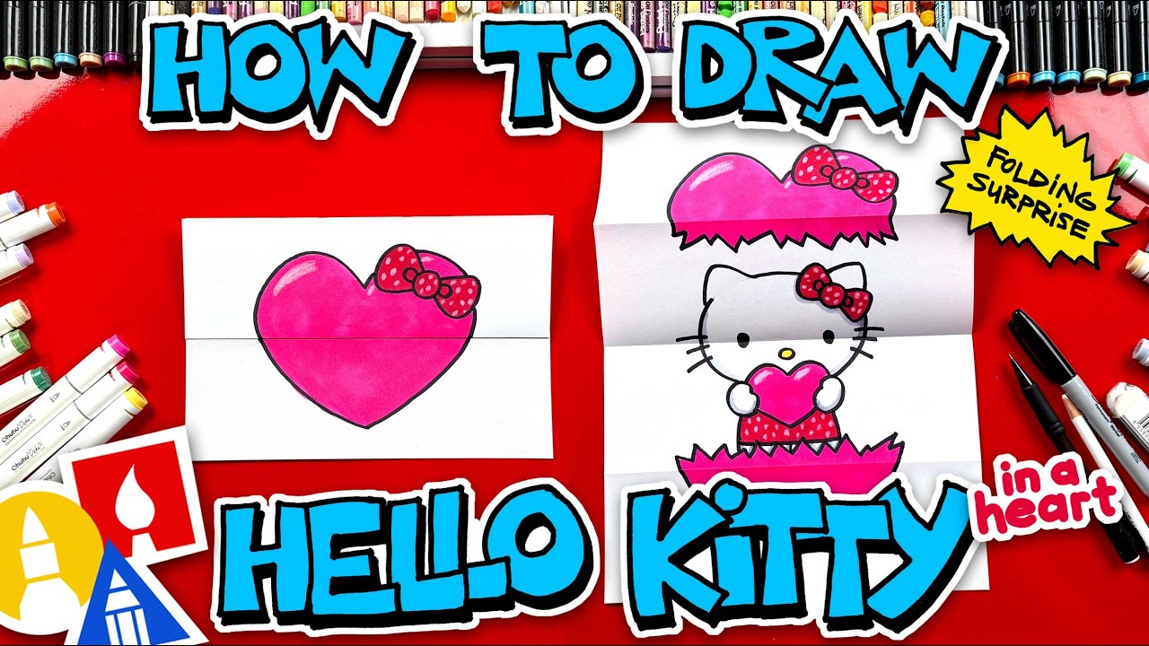 How To Draw A Hello Kitty Valentine