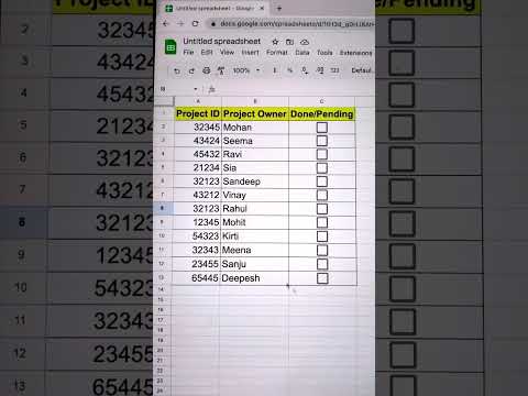 Create Conditional Checkboxes For Project Status💯 | Google Sheets Tips And Tricks🔥 #sheets #bytetech
