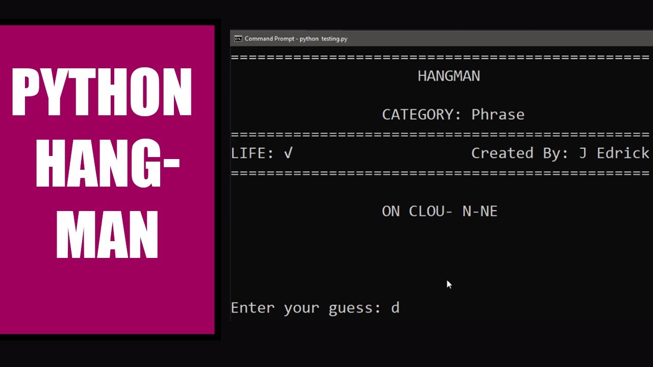 Python Hangman (Free Source Code)
