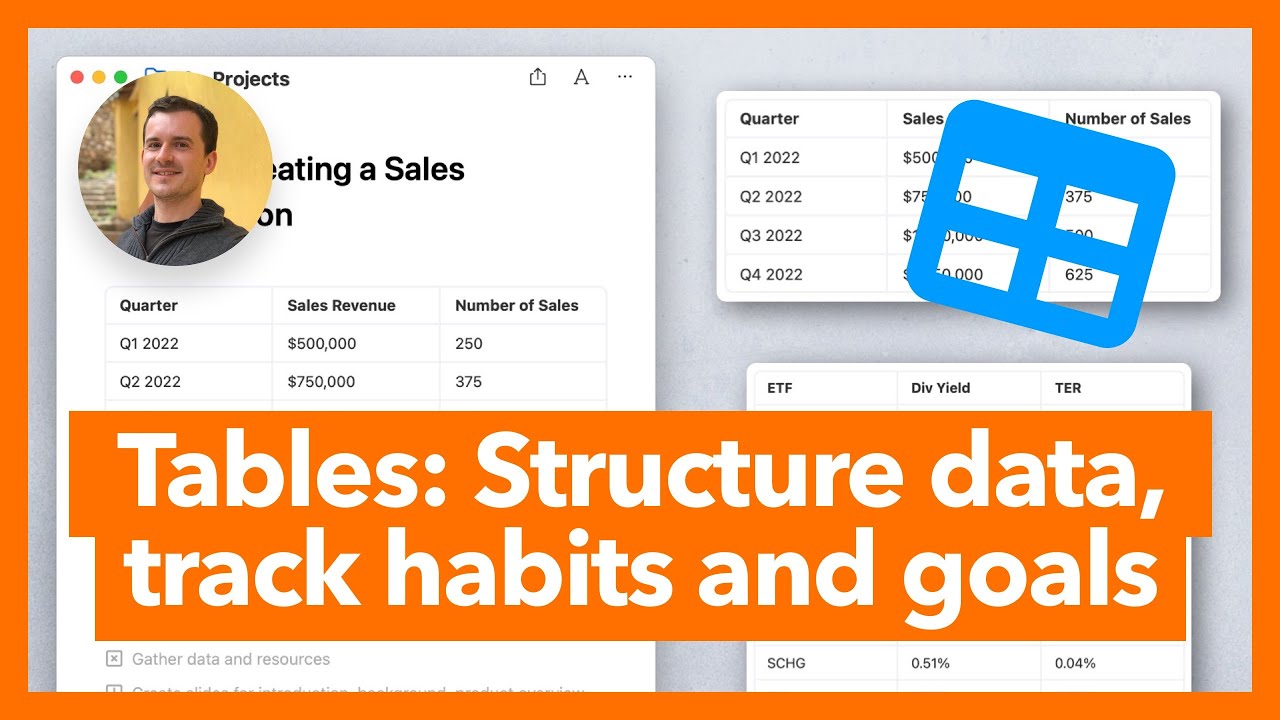 Introducing Tables - Structure your data, track habits, goals and more, now with tables