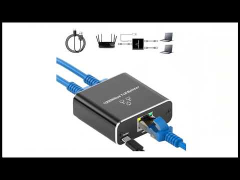 CAPUP Ethernet Splitter 1 to 2 High Speed 1000Mbps