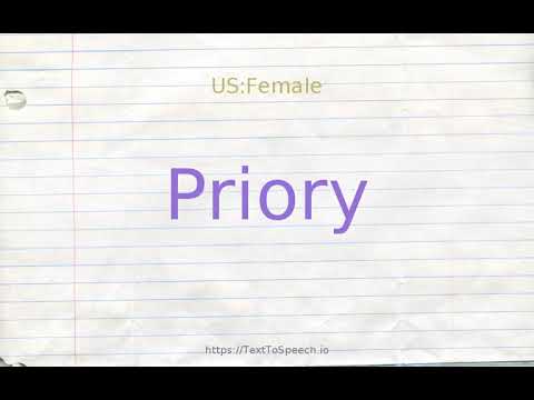 How to pronounce priory