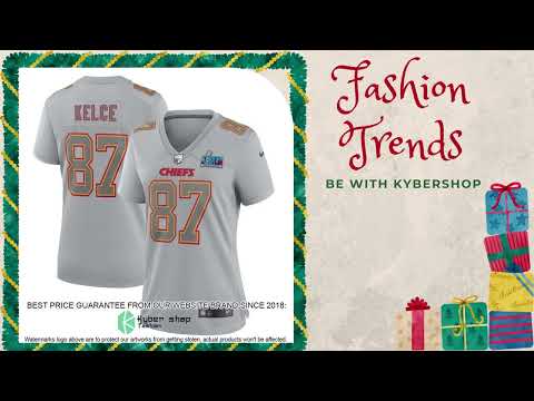 Women's Kansas City Chiefs Travis Kelce Nike Gray Super Bowl LVII Patch Football Jersey