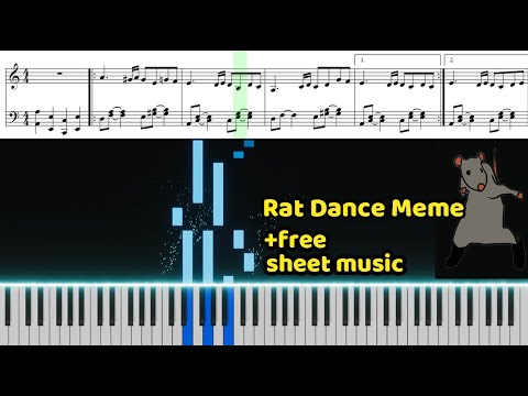 Rat Dance Meme Piano sheet music free download pdf transcription notes score notation