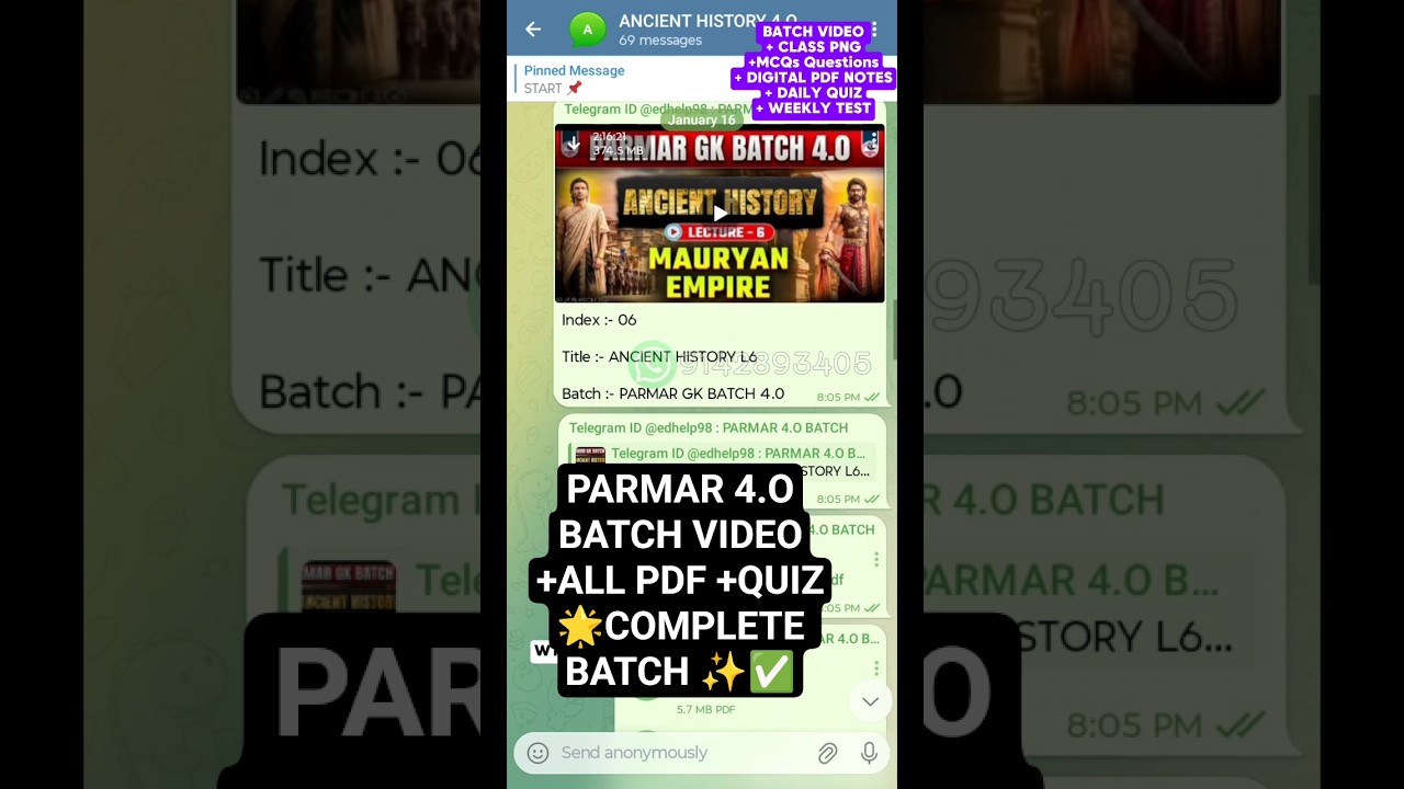 pdf Parmar ssc Gk 4.0 batch Telegram link | #parmarssc #batch #freebatch #telegrambatch #ssc #ssc4.0